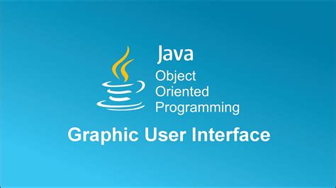Graphic User Interface Java Oop Youtube