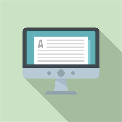 Online Computer Lesson Icon Flat Style 14684467 Vector Art At Vecteezy