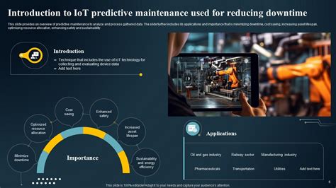 Iot Predictive Maintenance Guide To Reduce Equipment Downtime Powerpoint Presentation Slides Iot