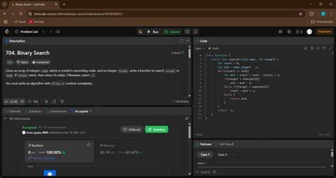 Leetcode Java Binarysearch Problemsolving Codingjourney