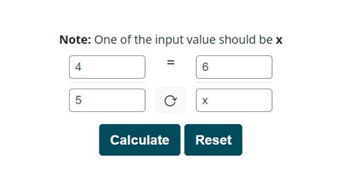 Proportion Calculator Solve Proportion To Find Unknown X
