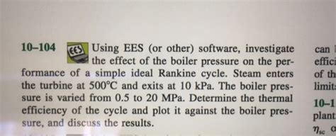 Solved Ces Using EES Or Other Software Investigate Can Chegg Com