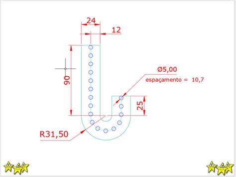 Passatempo Path Array Dicas CAD Rosa Katori