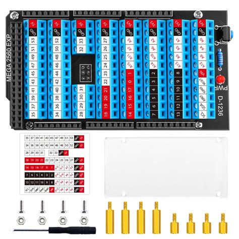 52pi Screw Terminal Block Breakout Board Hat With Reset Button And Led