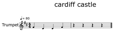 Cardiff Castle Sheet Music For Trumpet
