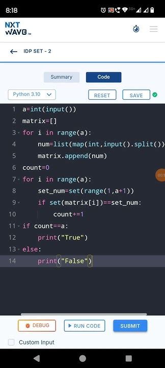 Unique Matrix Using Python Ccbp Nxtwave Coding Nxtwaveccbp Python