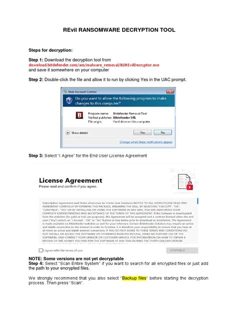 Revil Ransomware Decryption Tool Steps For Decryption Step 1 Download The Decryption Tool