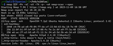 HTB Nibbles Pentest Journeys