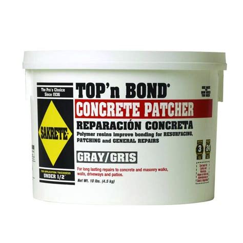 Sakrete Top N Bond 10 Lb Concrete Patcher 402 10 Sk The Home Depot