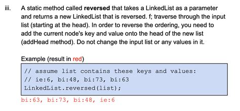 Solved Javai Have To Make A Method That Takes A Linked List