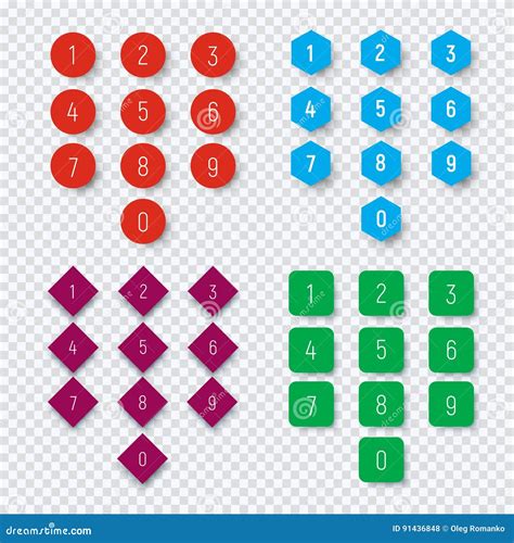 Square And Hexagonal Pyramid Geometric Shapes Set Vector Illustration 121124088