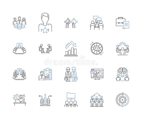 Supply Chain Team Outline Icons Collection Supply Chain Team Procurement Logistics