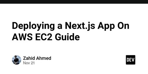 deploying a next js app on aws ec2 guide r devto