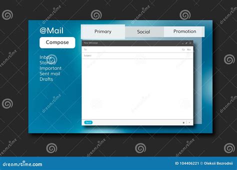 Email Template Mail Mockup Window Browser Blank Screen Gmail Template Message Ui Interface