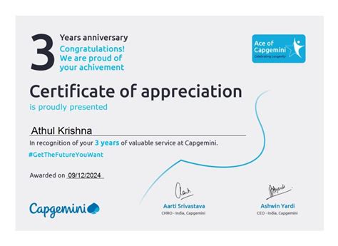 Grateful To Celebrate 3 Years At Capgemini Its Been A Journey Of Growth Learning And