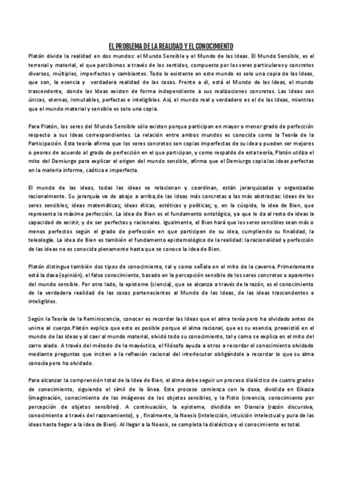 Pensamiento De Platon 1pdf