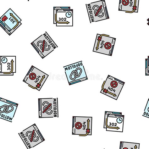 Seo Technical Audit Seamless Pattern Vector Stock Illustration