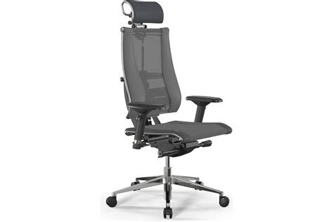 Кресло МЕТТА Y 4dt B2 14d Mesh Ym93 Ecoleather Infinity серый темно серый Z509232784