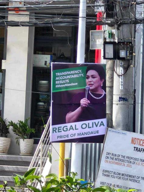 Regal Oliva Posters On Display On Mandaue City Streets Cebu Daily News