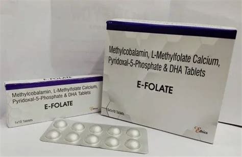 Methycobalamin 1500mcg L Methylfolate Calcium Pyridoxal 5 Phosphate Dha Tab E Folate At ₹ 1800