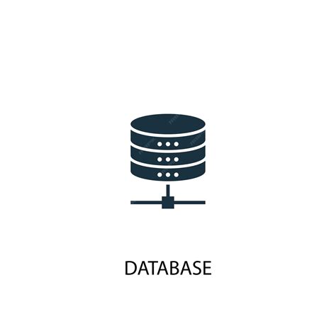 Premium Vector Database Icon Simple Element Illustration Database