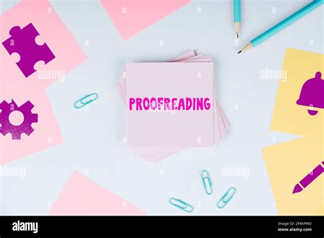 Conceptual Display Proofreading Business Approach Act Of Reading And Marking Spelling Grammar