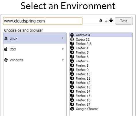Cloudspring Testing In The Cloud Using Saucelabs