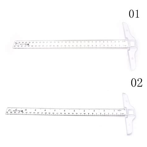 1pcs T Square Ruler 30cm Plastic T Shape Ruler Cle Grandado