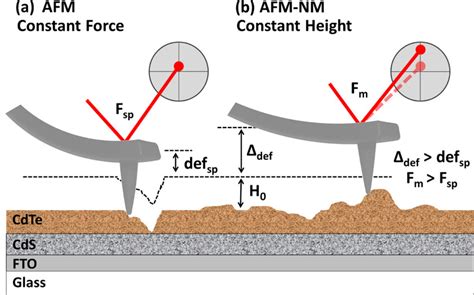 Schematic Of Afm Nm Via Constant Height Imaging Where The Afm Probe Is Download Scientific