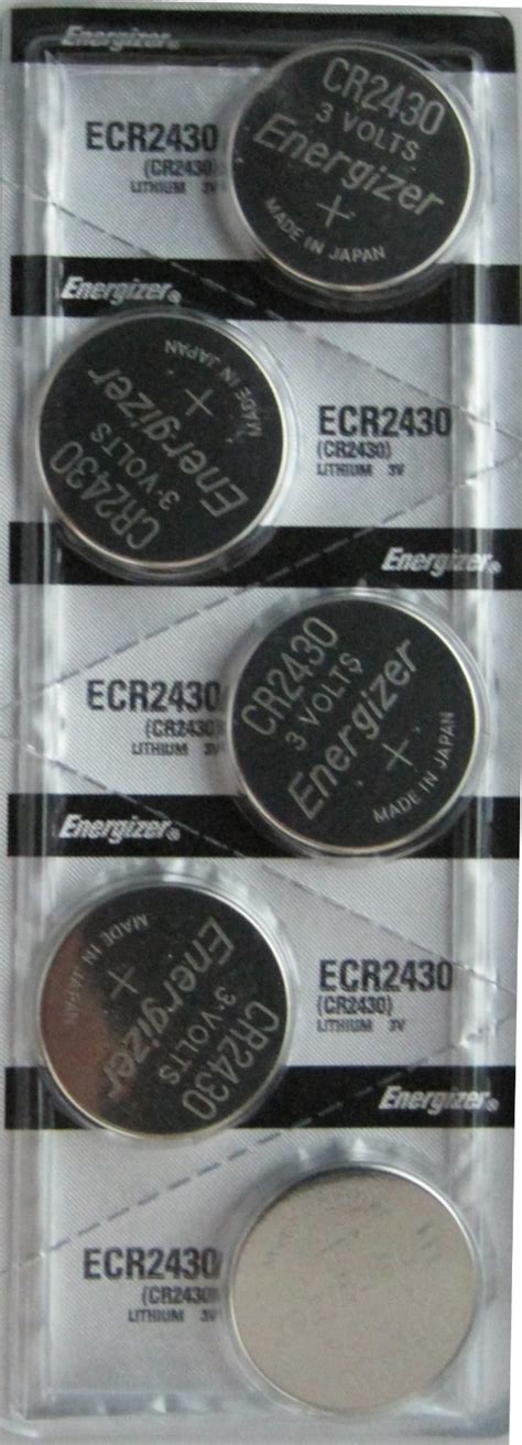 5 Energizer 2430 Ecr2430 Cr2430 Lithium 3 Volt Coin Cell Batteries Ebay