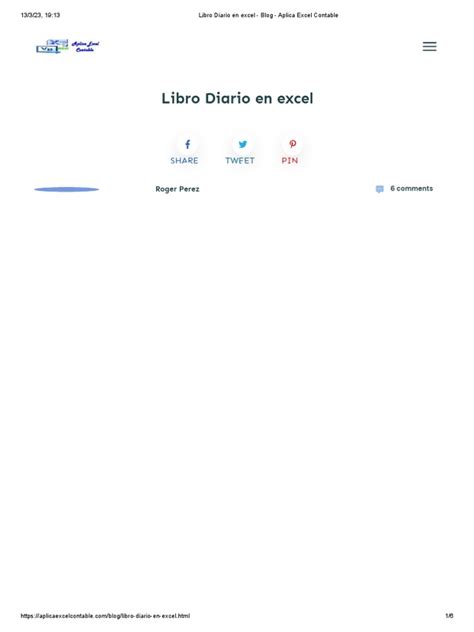 Libro Diario En Excel Blog Aplica Excel Contable Pdf Pdf