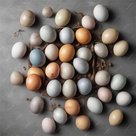 A Circle Of Eggs With A Sign That Says Eggs Premium Ai Generated Image