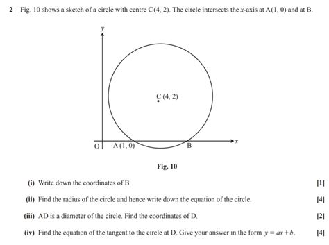 Circles Exam Practice Kappa Maths Resources For A Levels And Gcse Maths