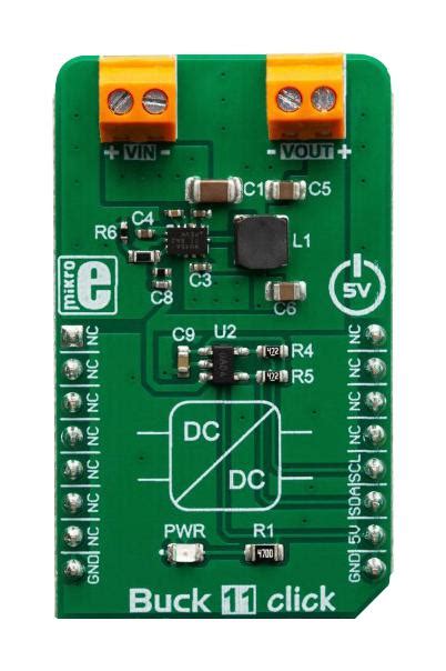 Mikroe 3438 Mikroelektronika Add On Board Buck 11 Click Board Dcdc Converter