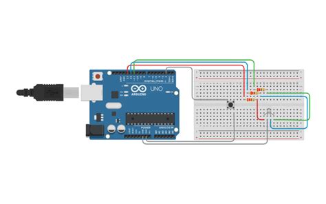 Circuit Design Controlador De Cores Led Rgb Com Botão Tinkercad