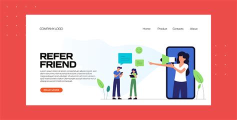 방문 페이지 템플릿 웹 사이트 배너 광고 및 마케팅 자료 온라인 광고 비즈니스 프레젠테이션 등에 대한 친구 개념 벡터