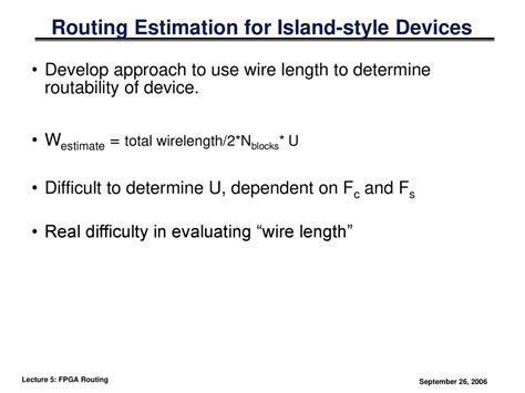 Ece 697f Reconfigurable Computing Lecture 5 Fpga Routing Ppt Download