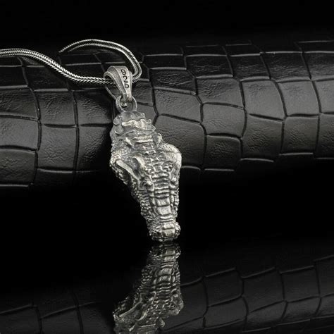 Crocodile Necklace Sterling Silver