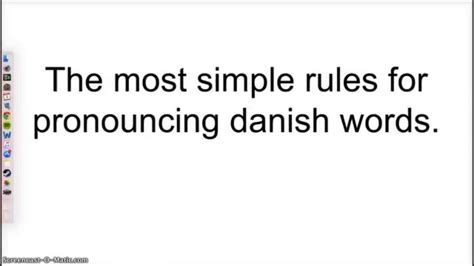 Danish Pronunciation The Simple Rules Danish Language Danish