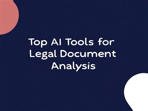 Top Ai Tools For Legal Document Analysis In 2025
