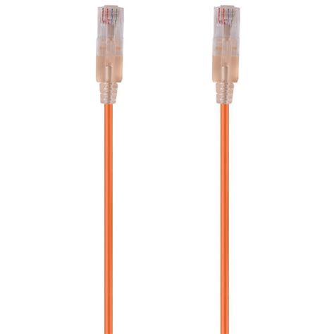 Buy The Dynamix Cat6a 10g Ultra Slim Patch Lead 1m Orange 30awg