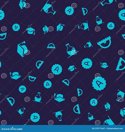 Set Graduation Cap Protractor Grid Test Tube And Exam Sheet With A