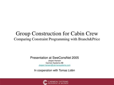 Ppt Group Construction For Cabin Crew Comparing Constraint