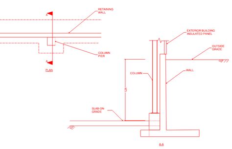Retaining Wall Concrete Column