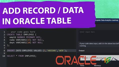 How To Add Record Data In Table In Oracle Database Insert Query