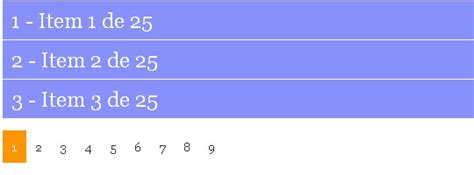 paginação em listas html com jquery quick pagination