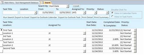 Ms Access Project Management Template Shooters Journal
