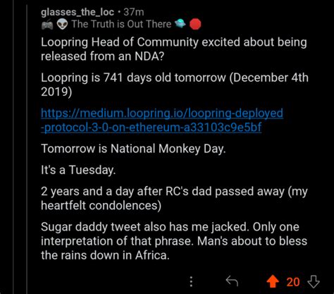 loopring head of community hyped about being released from an nda soon