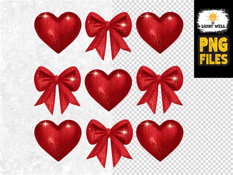 Coquette Glitter Valentine Heart Designs Graphic By Lightwell