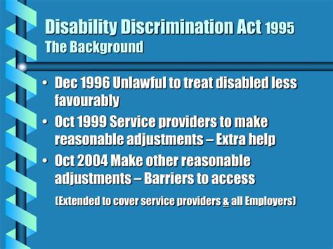 Disability Discrimination Act 1995 Mucmv